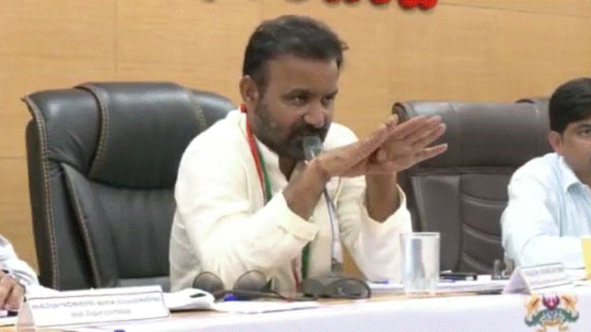 ಟೇಬಲ್ ಕೆಳಗೂ, ಟೇಬಲ್ ಮೇಲಿನ ವ್ಯವಹಾರ ಬಿಟ್ಟುಬಿಡಿ: ಅಧಿಕಾರಿಗಳಿಗೆ ಸಂತೋಷ್‌ ಲಾಡ್ ...